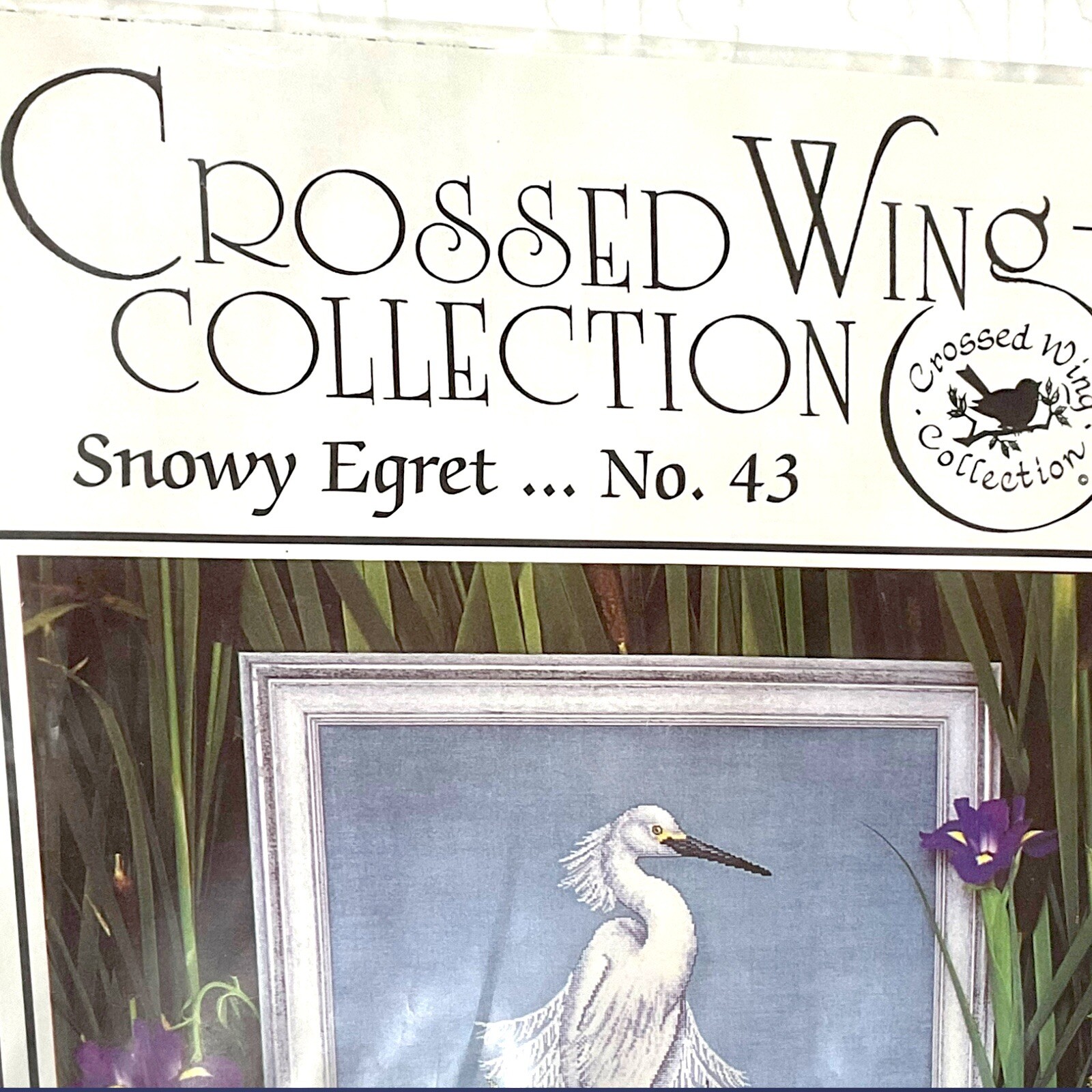 Vtg Crossed Wing Collection SNOWY EGRET Cross Stitch Pattern by Paula ...