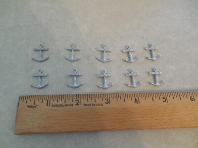 LOT OF 10 VINTAGE METAL MINIATURES, SHIP ANCHORS, ROLEPLAYING, LOT #236 ...