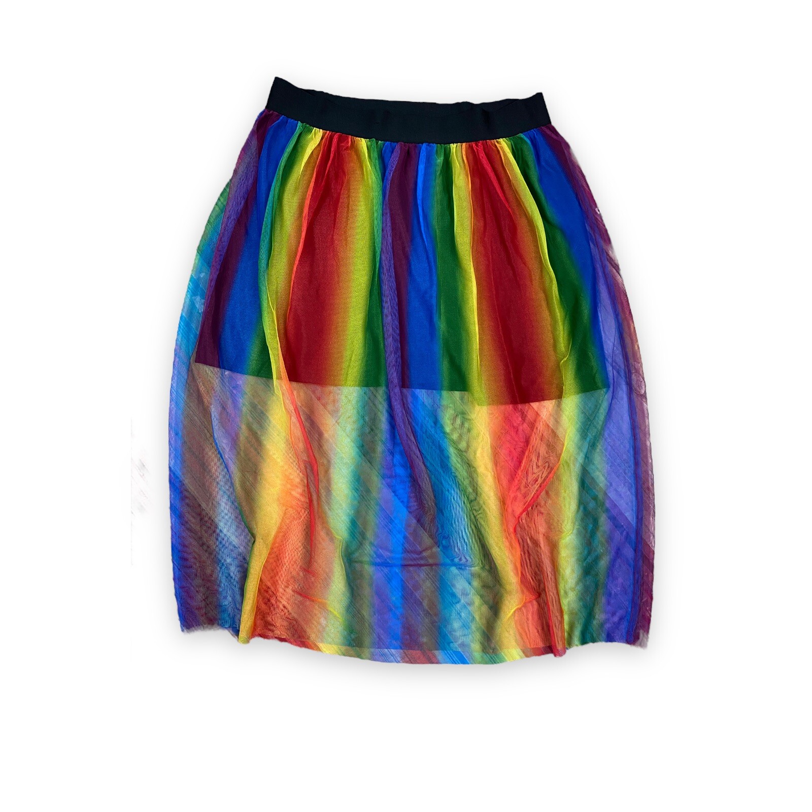 Pride Gender Inclusive Adult Rainbow Tutu Sheer Midi … - Gem