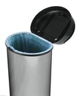 SILVER MODA BIN - TOUCH TOP - ITALIAN STYLE - KITCHEN / OFFICE BIN ...