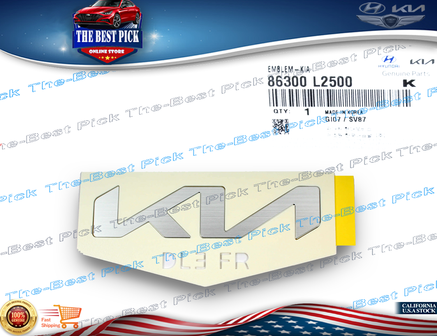 ⭐GENUINE⭐ "KIA" Front Hood Emblem Badge For 2021-2023 Kia K5 86300L2500 ...