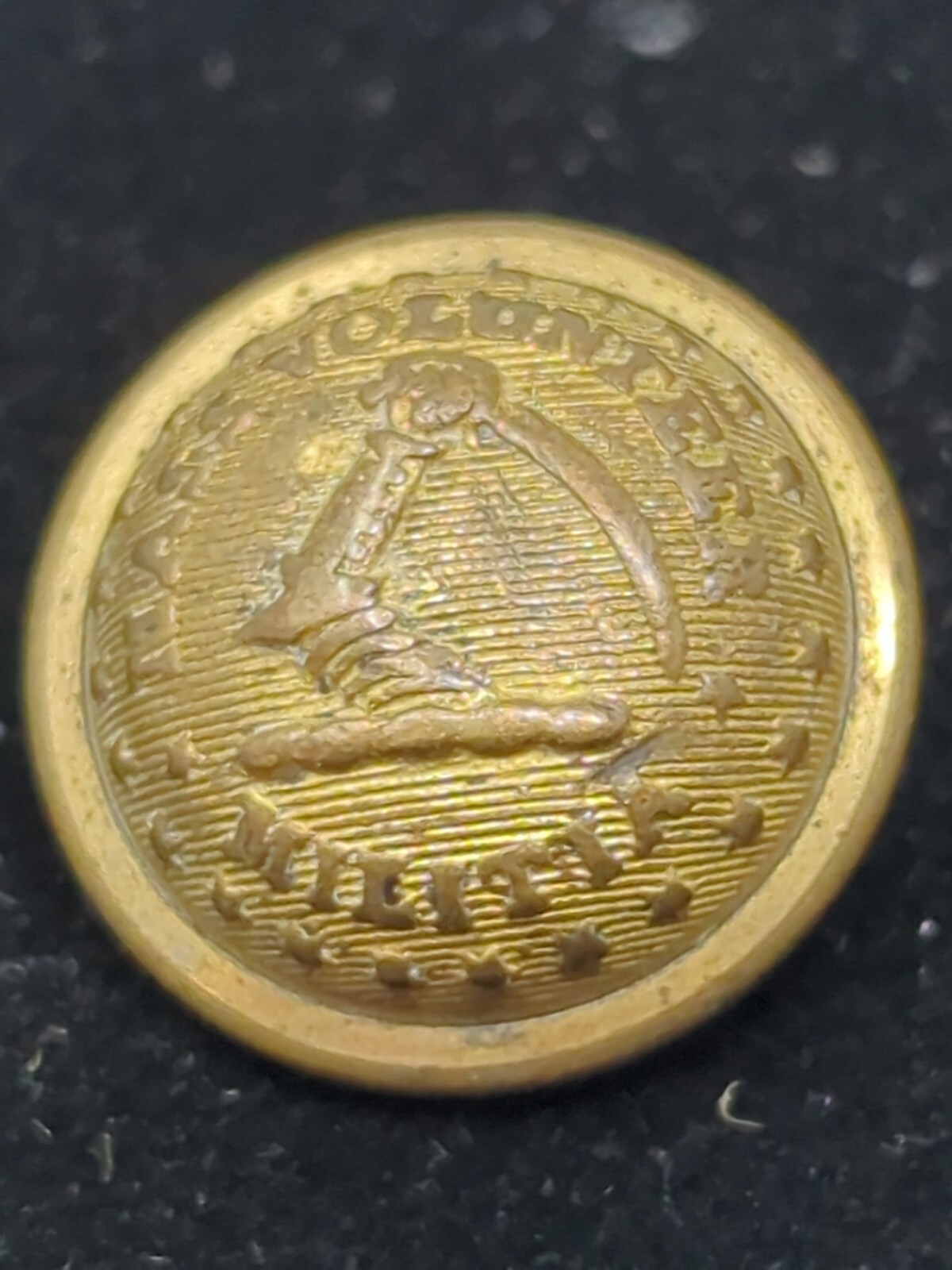 Civil War Massachusetts cuff button, Extra Quality backmark, Tice MS210 ...