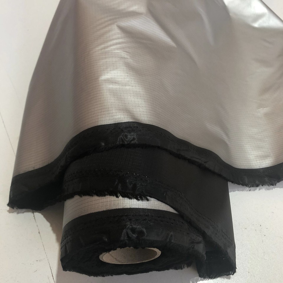 Reflective Ripstop Fabric Waterproof SILVER/BLACK Lightweight Tear ...