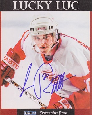 LUC ROBITAILLE Signed DETROIT RED WINGS 8X10 Photo w/COA #4 | eBay