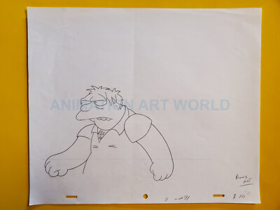 THE SIMPSONS PRODUCTION CEL CELL DRAWING ANIMATION ART BARNEY GUMBLE | eBay