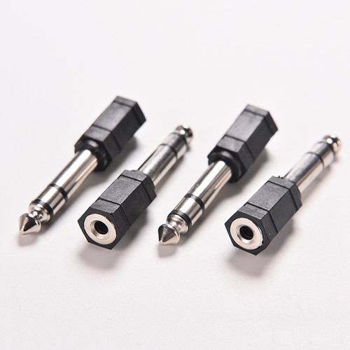 1x 6.5mm 1/4 Male to 3.5mm 1/8 Female Stereo Audio Mic Plug Adapter ...