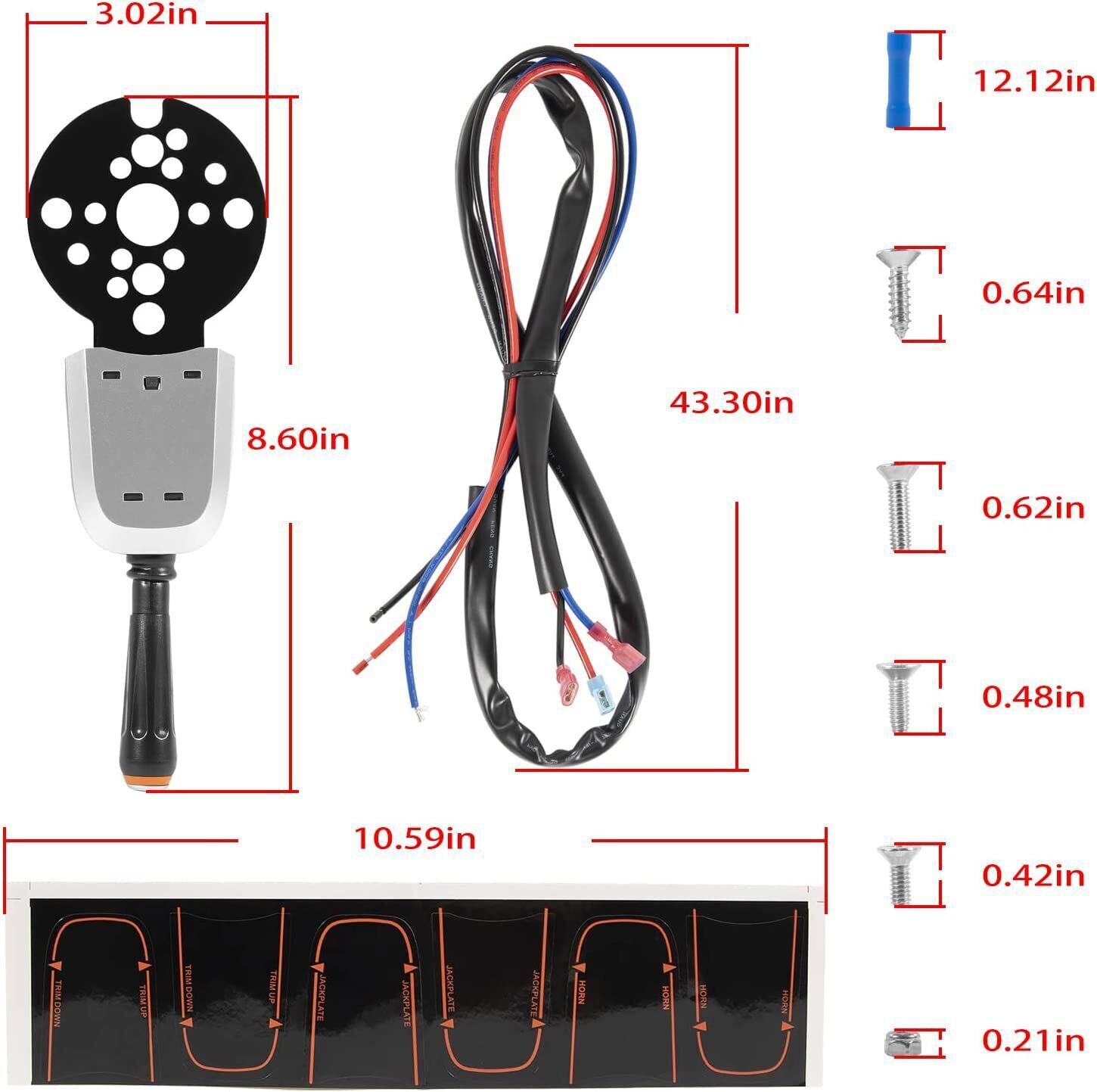 PT1000-1P Pro Bezel Control Switch Blinker Trim/Jack Plate For Seastar ...