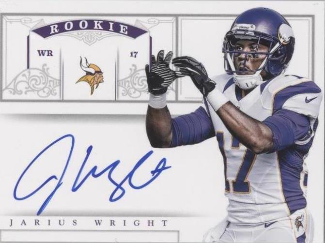 2012 Panini National Treasures - Rookie Jumbo Prime Booklet Jarius Wright #30 /49 (AU, MEM, RC ...