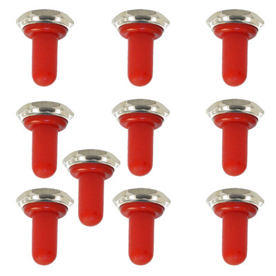 10 X 12mm Red Rubber Rocker Toggle Switch Knob Hat Waterproof Boot Cap ...
