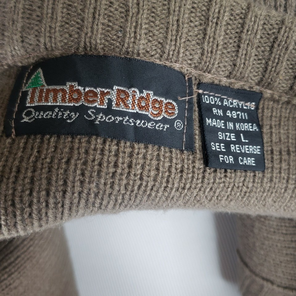 Vintage Timber Ridge Outdoor Outfitter Mens V neck Sweater Shirt Size ...