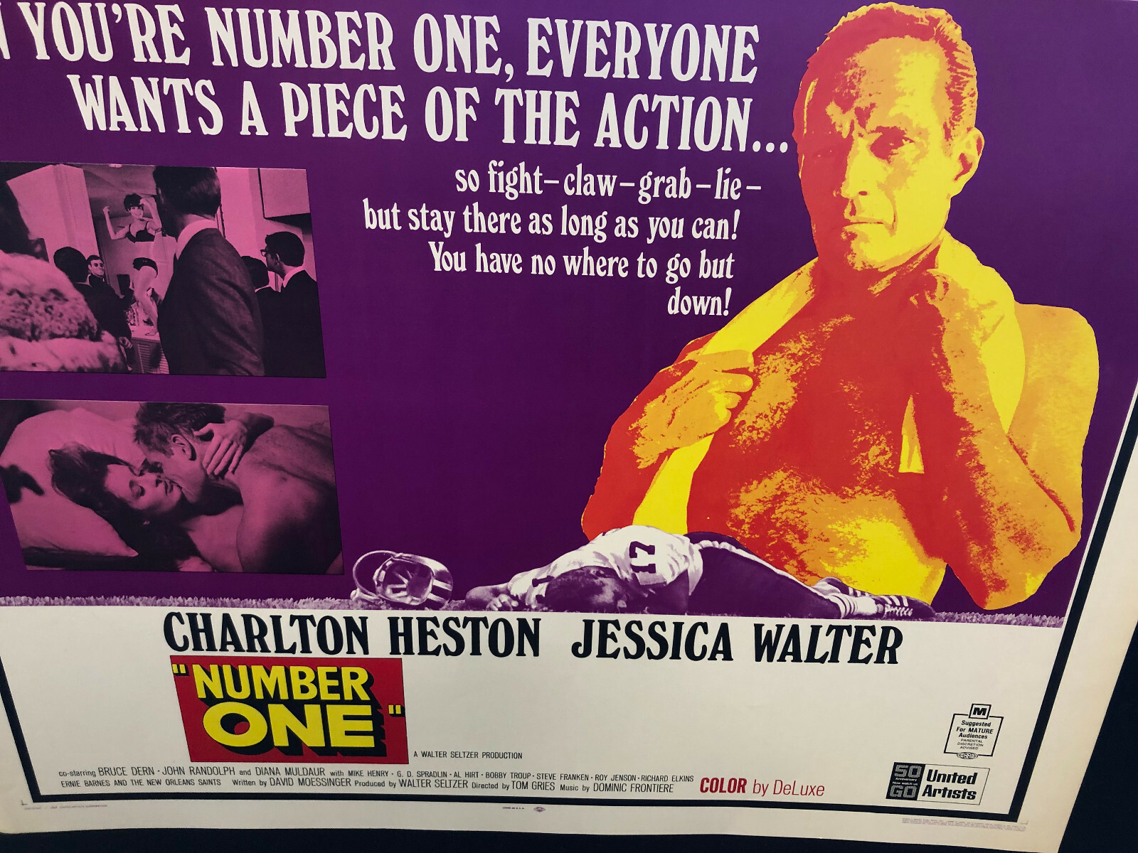 Vintage 1969 "NUMBER ONE" Half Sheet Movie Poster 22 x 28 CHARLTON ...