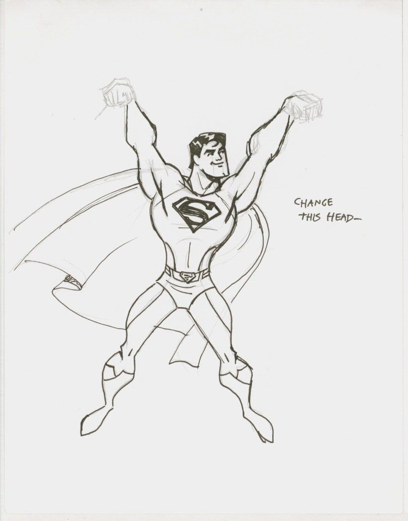 Loston Wallace Original DC Comics Active Book Art Sketch ~ Superman | eBay