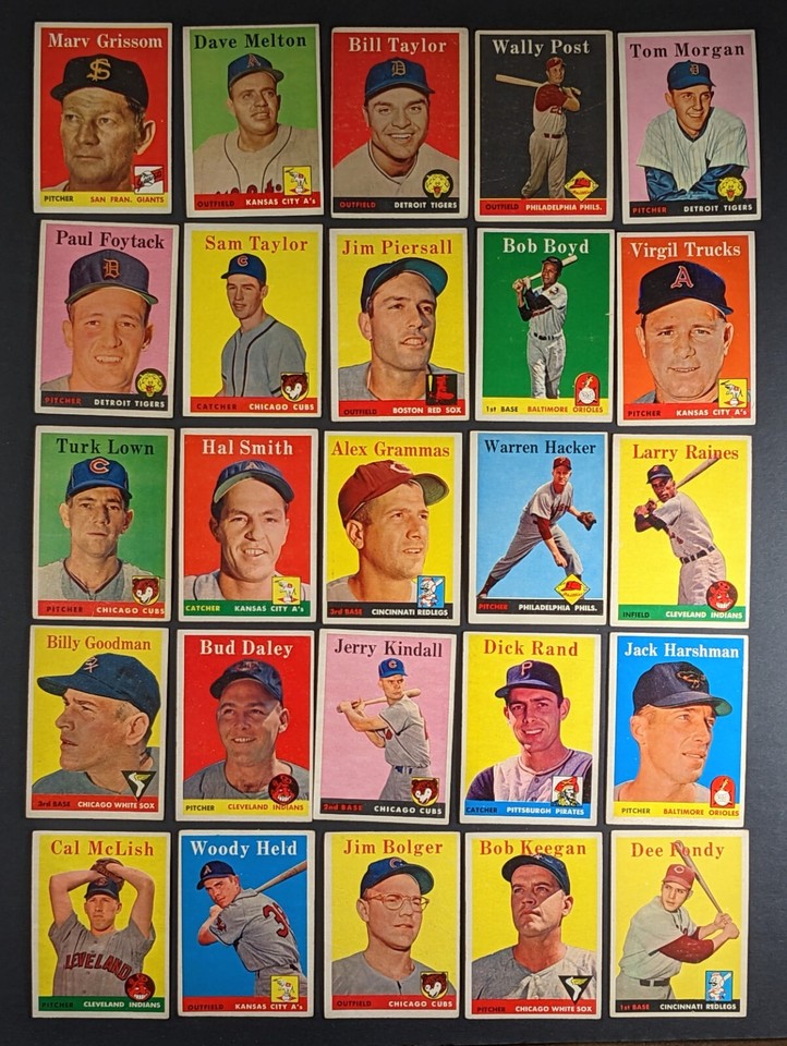 1958 Topps Baseball Set Break 50 Cards | eBay