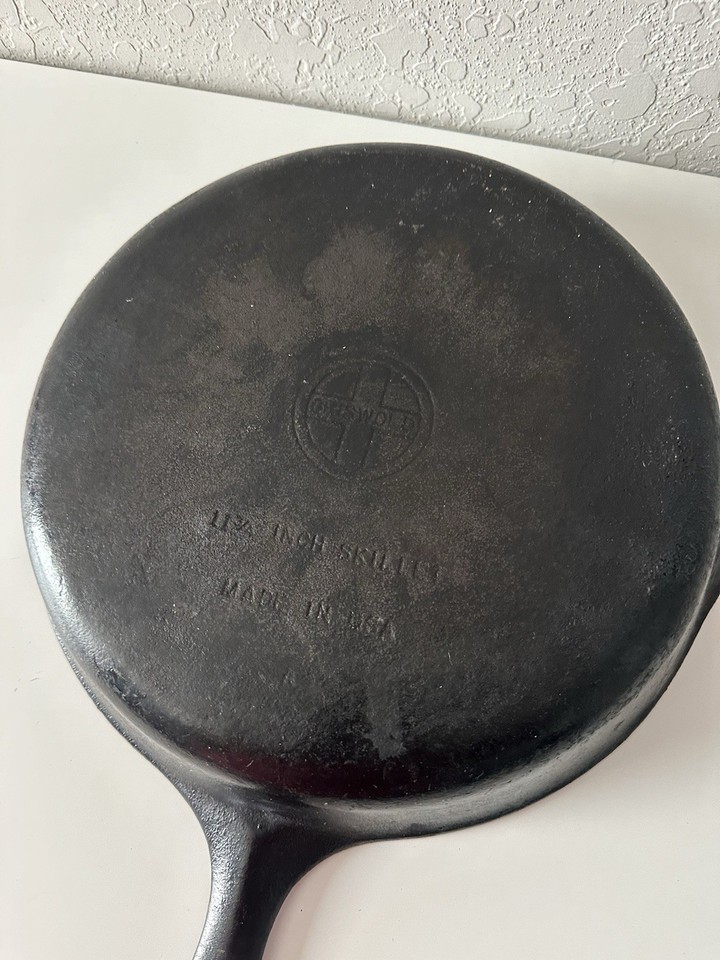Griswold #10 11 3/4 Inch 11.75 In Cast Iron Skillet Frying Pan Block ...