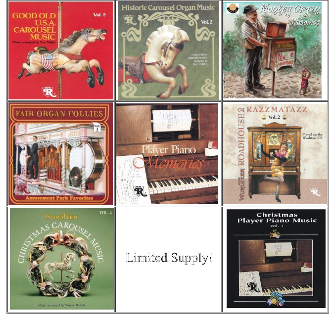 26 Carousel, Orchestrion, Band Organ Collection of CD's (Limited Supply ...