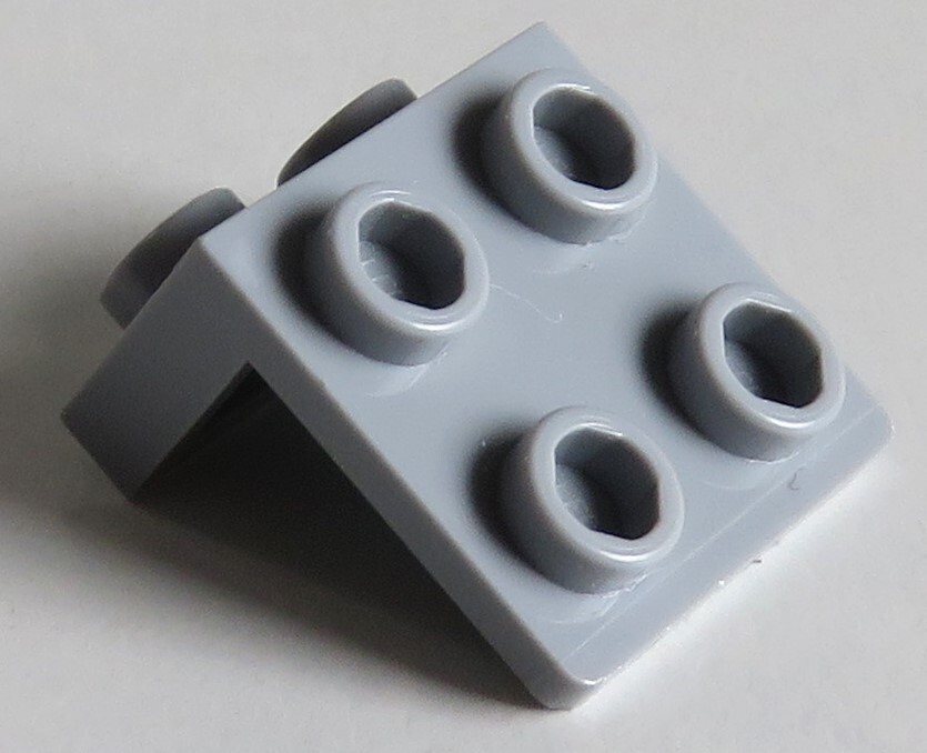 LEGO - Halter / Bracket 1 x 2 - 2 x 2 (8 Stück), hell blaugrau # 44728 ...