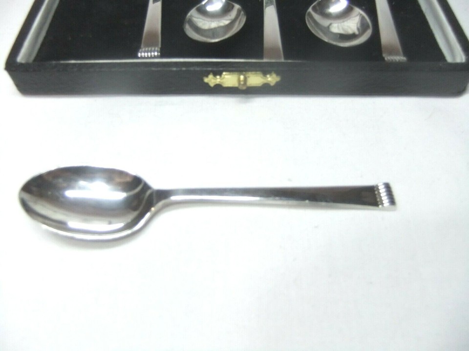 Cooper Brothers Silver Tea Coffee Spoons Sheffield 1964 Art Deco Style ...
