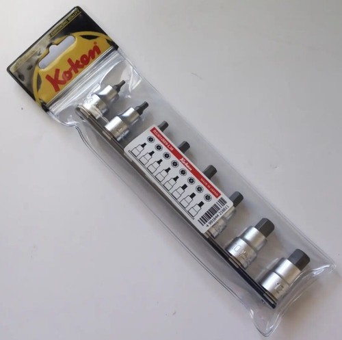 KOKEN 3/8" SHORT HEX BIT SOCKET SET (3～12mm) RS3010M/8-L38 MADE IN ...