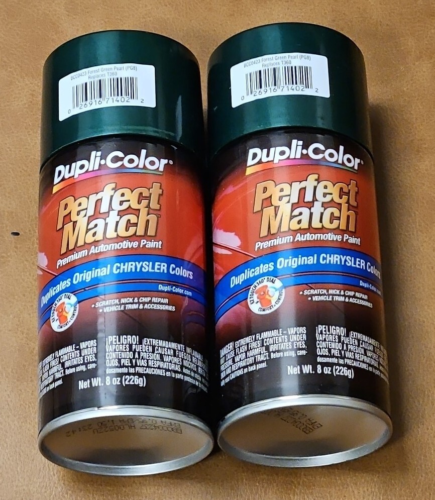 Qty x 2 Duplicolor BCC0423 For Chrysler Code PG8 Green Pearl 8 oz ...