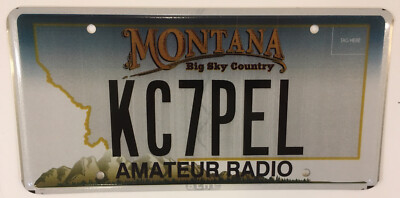 HAM RADIO license plate KC7PEL Amateur Operator Call Sign Signal Relay ...