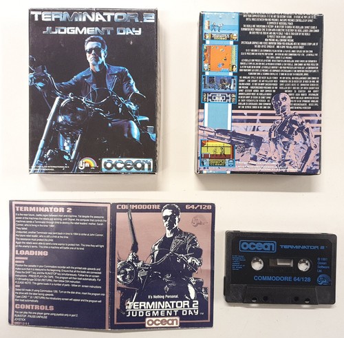Console Game CBM C64 Commodore 64/128 Cassetta Tape Terminator 2 ...