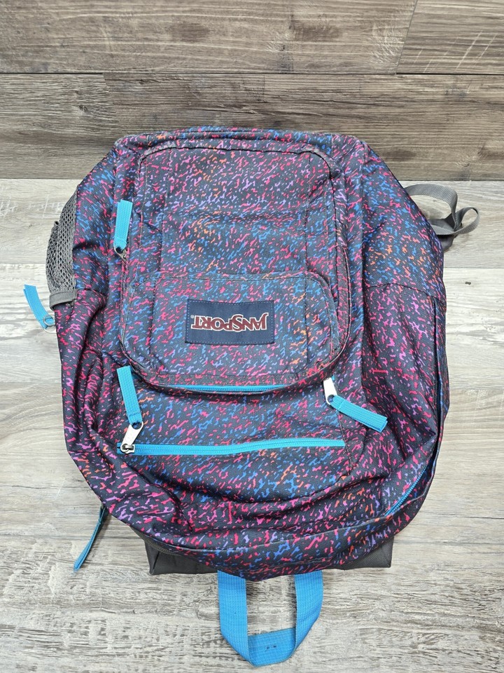JanSport Multicolor Backpack. 15" x 12" x 5" - 5 Pockets Large Bag | eBay