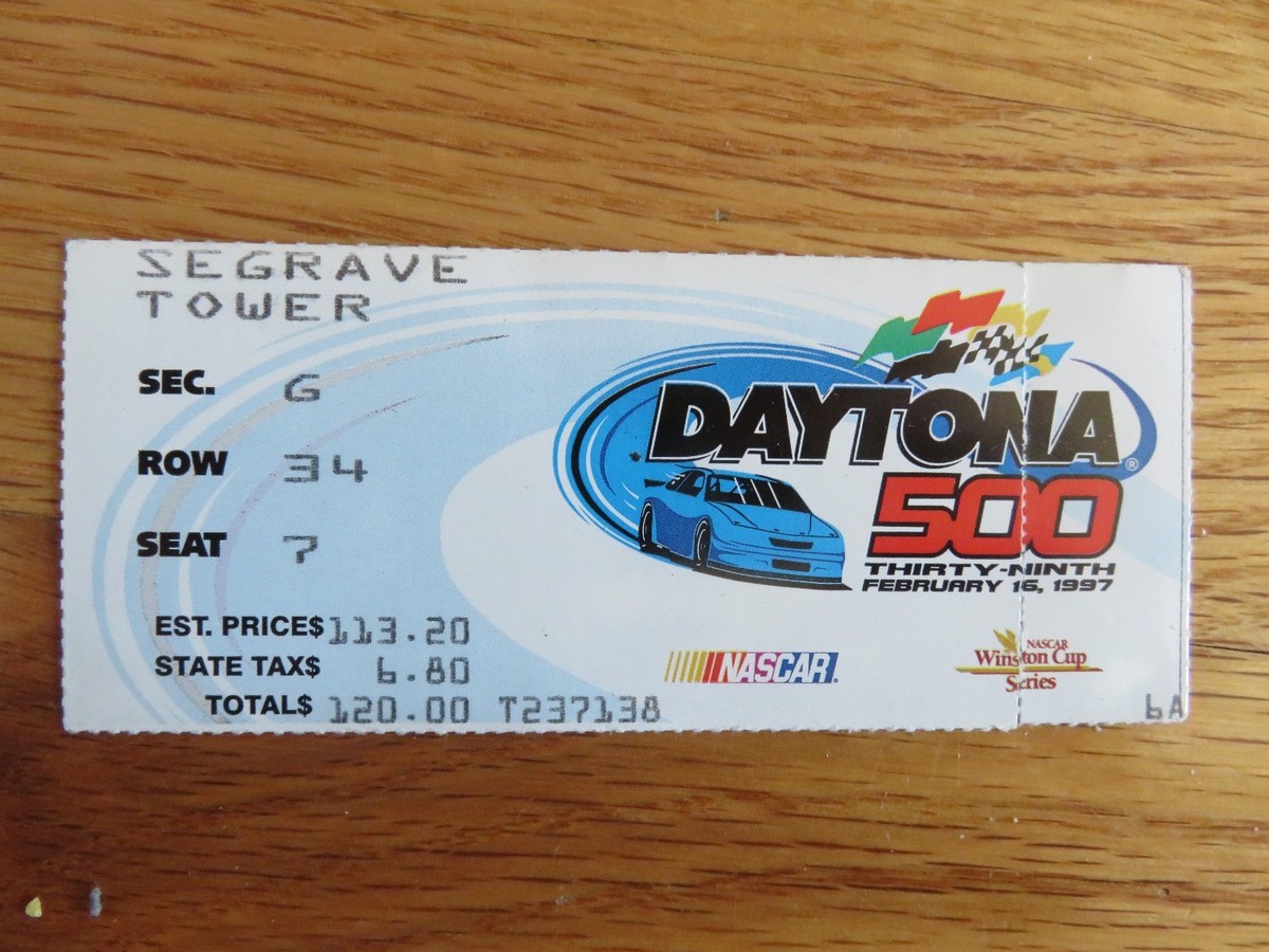 Nascar Ticket Front And Back Nascar Ticket Template Etsy