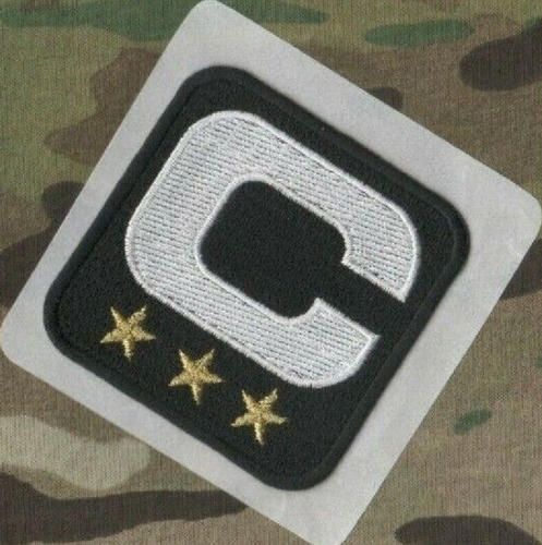2023 SEASON NFL 3-GOLD-⭐⭐⭐STAR GENERIC stick-on WHITE-C CAPTAIN'S PATCH ...