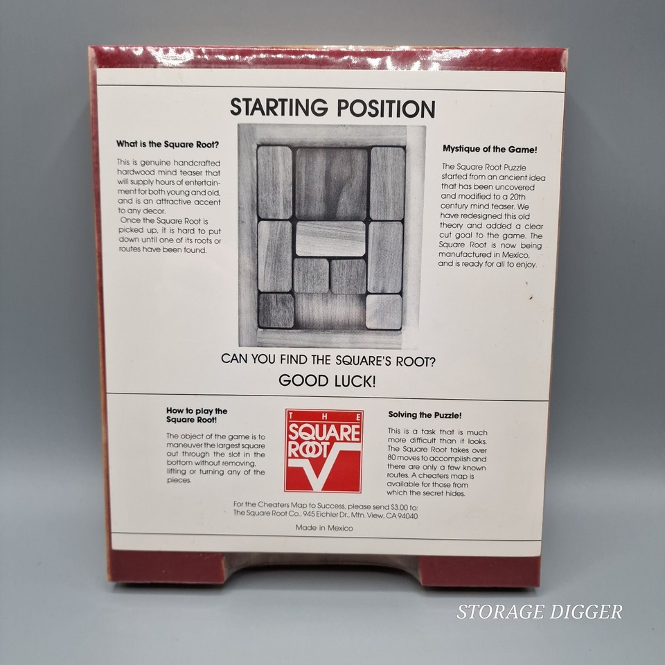 The Square Root Wooden Puzzle & Coffee Table Brain Teasers Decor Brown ...