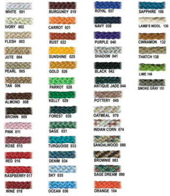 6MM Macrame Cord Bonnie Braid yarn rope 100yd rolls fusible colorfast ...