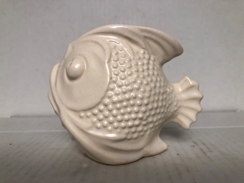 MCCOY POTTERY PUFFER FISH PLANTER IVORY | eBay