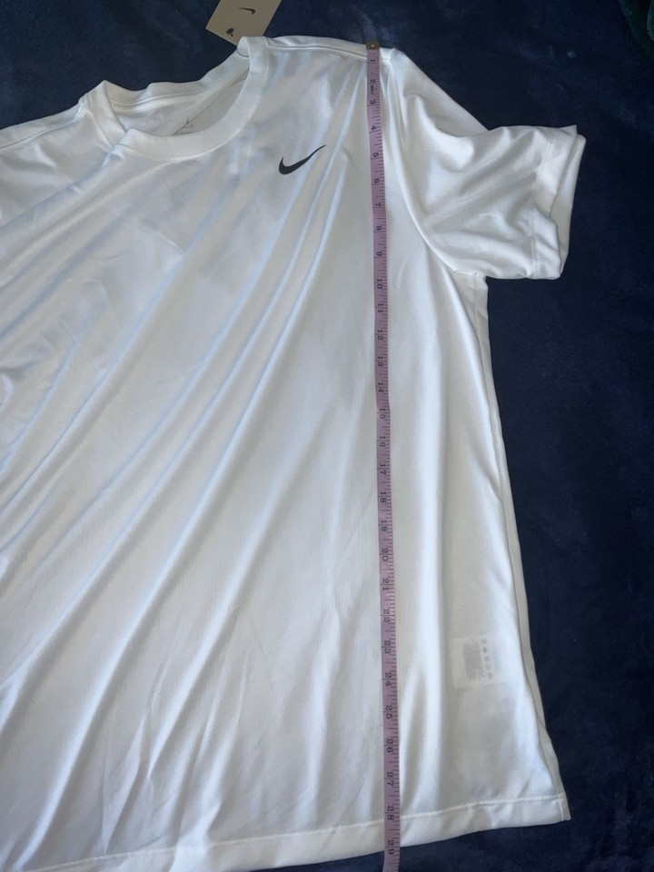 Nike Legend 2.0 Men's Size Large Dry Training T-Shirt DX0989 100 White ...