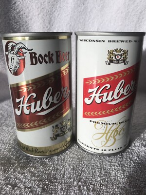 HUBER BOCK STRAIGHT STEEL PULL TAB BEER CAN BOCK & PREMIUM Lot of 2 | eBay