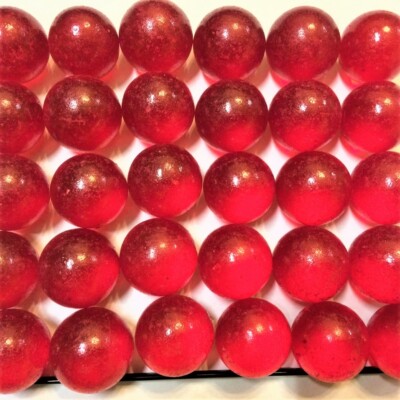 1 INCH 1" 25mm 36 Transparent RED Solid Glass Marbles for Board Games ...