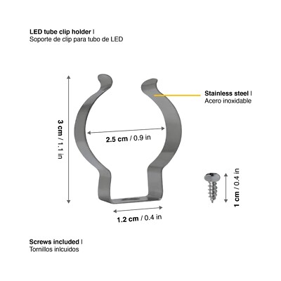 20 Pcs T8 Light Bulb Holder Clip bracket for Led Light Tube Fluorescent ...