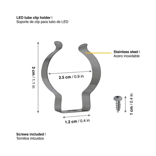 20 Pcs T8 Light Bulb Holder Clip bracket for Led Light Tube Fluorescent ...