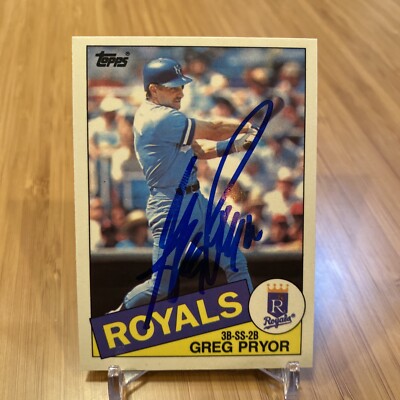 1985 Topps Tiffany Greg Pryor Autographed Kansas City Royals #188 ...