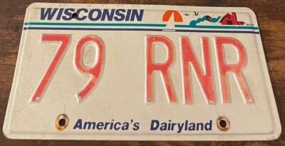 79 RNR Vanity License Plate 1979 Plymouth Volare Roadrunner Wisconsin ...