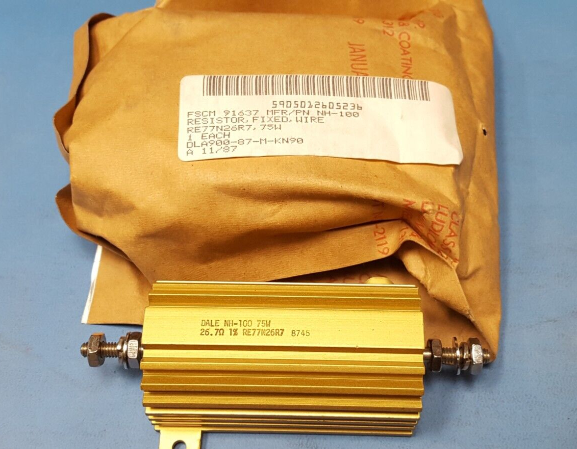 Power Resistor,RE77N26R7, DALE, 26.7 ohm, 75W, 1%,5905-01-260-5236 ...