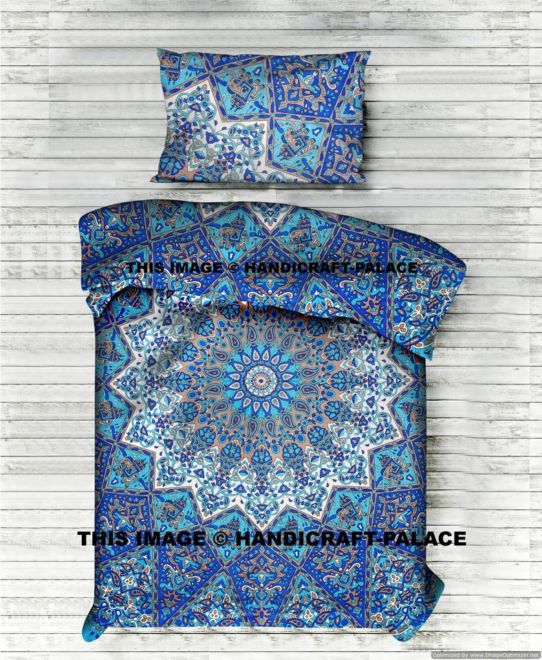 Indian Mandala Quilt Duvet Cover Bedding Cotton Single Size Doona Cover ...