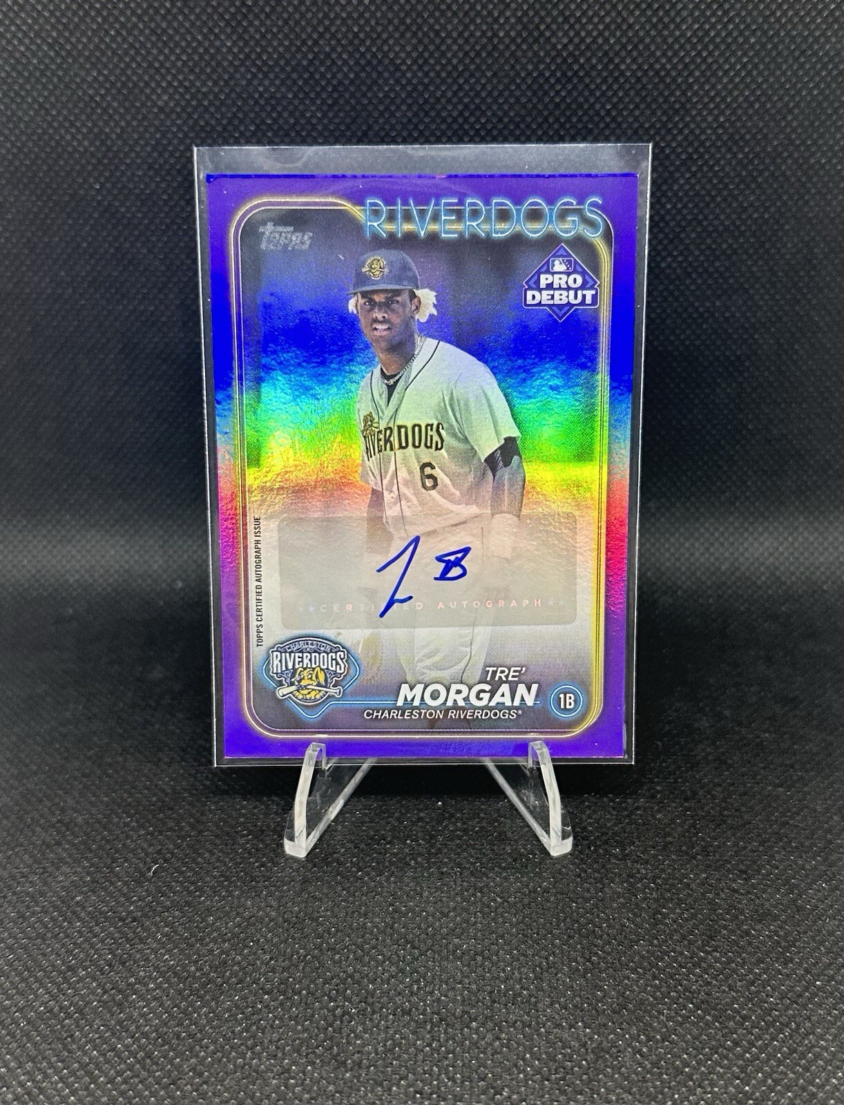 2024 Topps Pro Debut Tre Morgan Purple Auto Tampa Bay Rays RC 202/299 ...