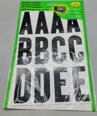 Hy-Ko 3 In. Self-Adhesive Assortment Letters MM-4L. 65 Letters and ...