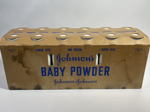 RARE Case Of Vintage Johnson’s Baby Powder W/TALC Tin Can Large 9 oz ...