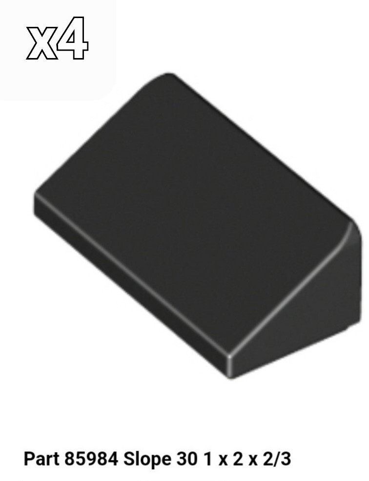 Lego Black 1 X 2 Parts Roof Tile Brick W Slope 4548180 for sale online ...
