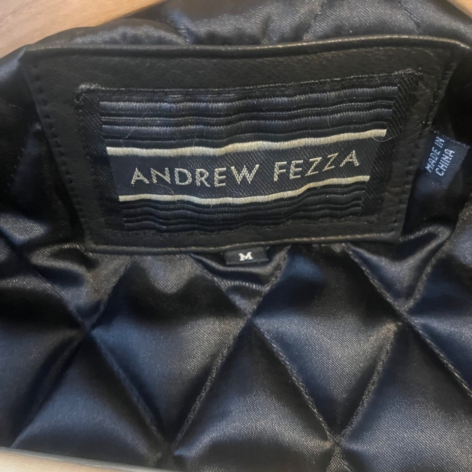 Vintage Andrew Fezza Leather Chore Coat Coach Jacket Button Down Size ...