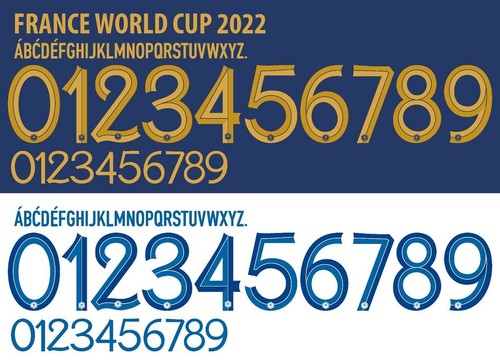 Official France Home 2022 Name & Number Set World Cup Player Print w/o ...