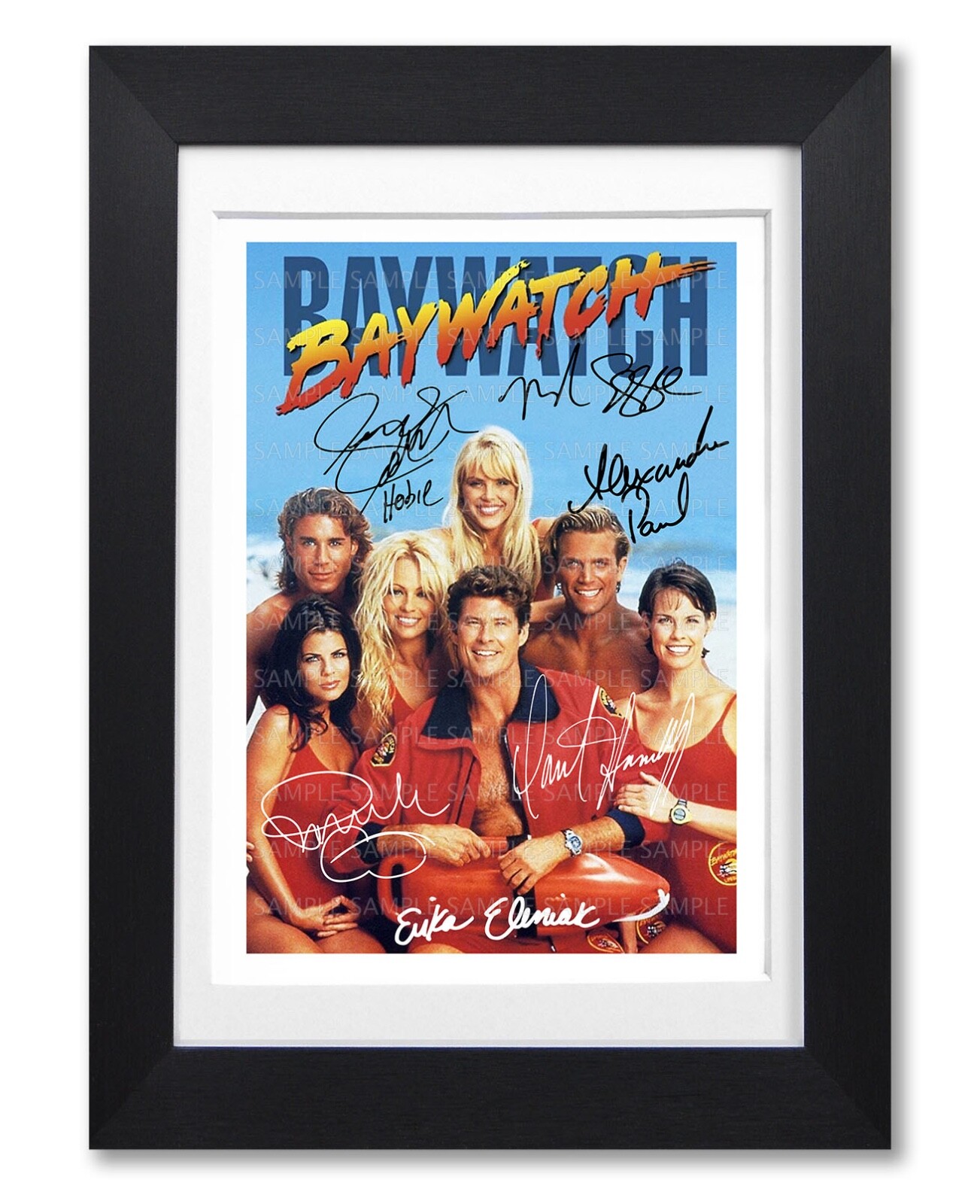 BAYWATCH CAST SIGNED POSTER PRINT TV SHOW SEASON PHOTO AUTOGRAPH GIFT ...