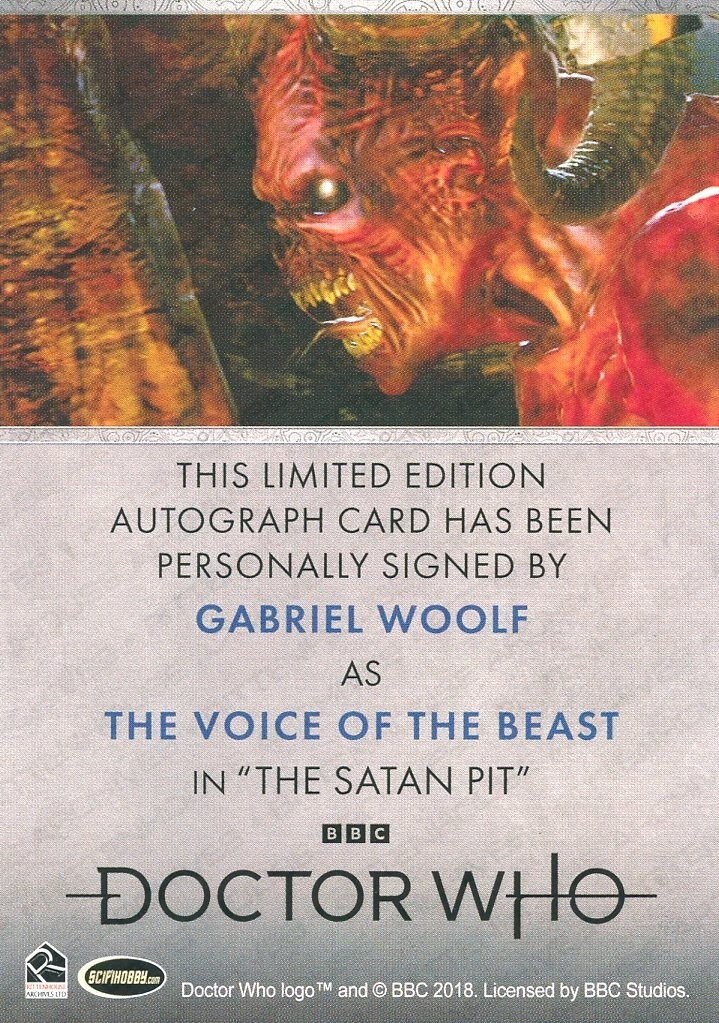 VL New 2023 Doctor Who Autograph Gabriel Woolf Voice of the Beast ...