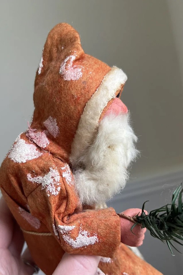 Rare Antique Papier-mâché German Belsnickle Christmas Santa Claus With ...