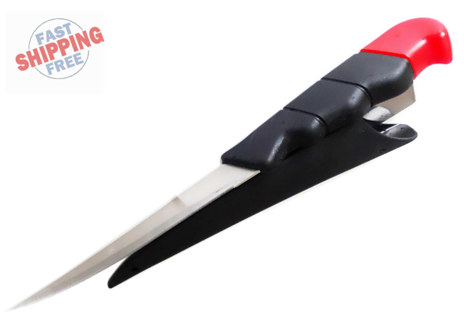 Set 2 Floating Fillet Knife / Sheath Stainless Steel Fishing Camping ...